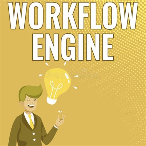 Writing Displaying Text Workflow Engine Word Written On Software