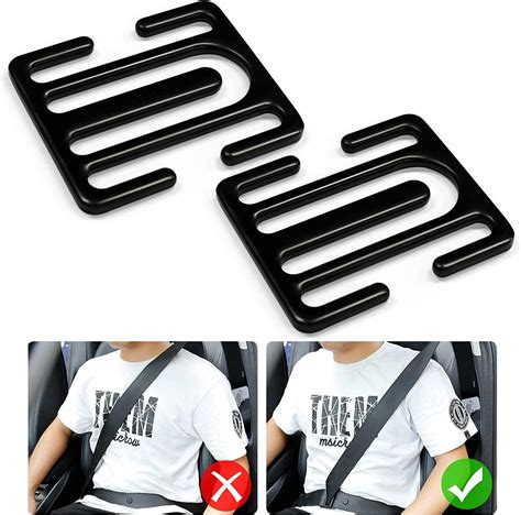 Metal Seat Belt Clips Seatbelt Adjuster 2 Pcs Car Seat Belt Clips