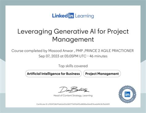 Masood Anwar Pmp Prince 2 Agile Practioner On Linkedin Certificate