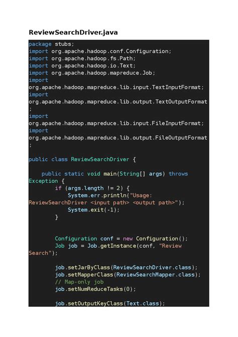 Reviewsearchdriverjava Code For Task 1 Cs101 Project Studocu