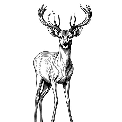 Premium Vector Deer Line Art Illustration Vector