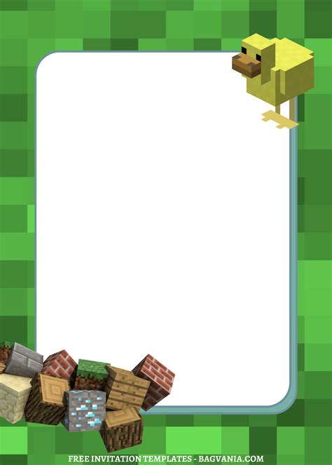 Best 12 Free Minecraft Crafting Birthday Invitation Templates Artofit