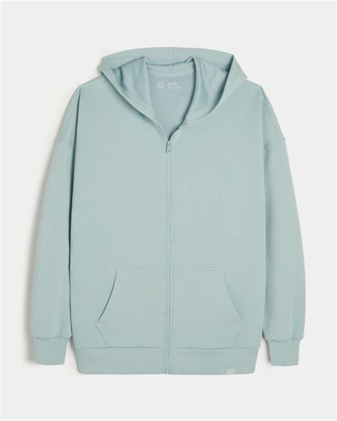 Donna Felpa Oversize Con Cappuccio E Zip Gilly Hicks Active Cooldown