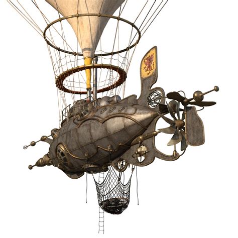 3d Steampunk Steam Dieselpunk Airship Model Turbosquid 1377743