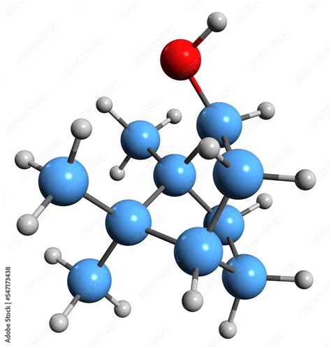 3d Image Of Borneol Skeletal Formula Molecular Chemical Structure Of