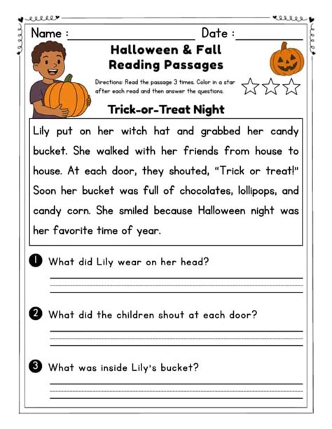 Halloween And Fall Themed Math And Reading Word Problems