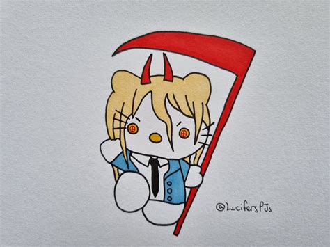 Hello Kitty X Power Chainsaw Man ️ Hello Kitty Kitty Lucifer