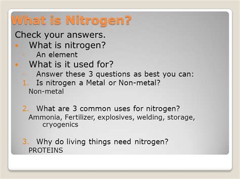 Nitrogen Common Uses