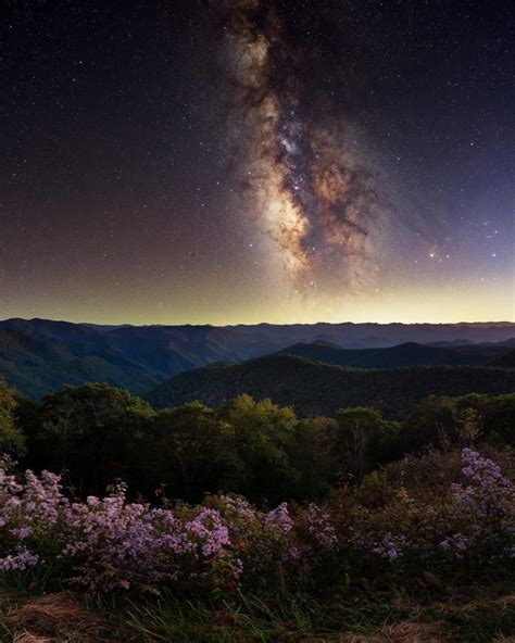 The Night Sky Above The Blue Ridge