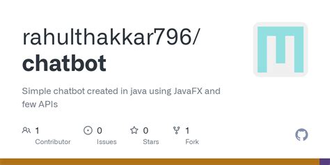 Github Rahulthakkar796chatbot Simple Chatbot Created In Java Using
