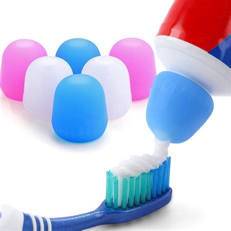 6 Pack Silcone Toothpaste Cap Reusable Self Closing Toothpaste