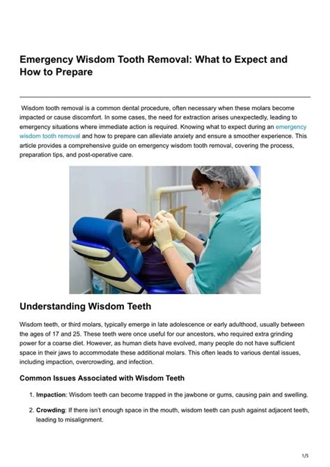 Ppt Emergency Wisdom Tooth Removal What To Expect And How To Prepare