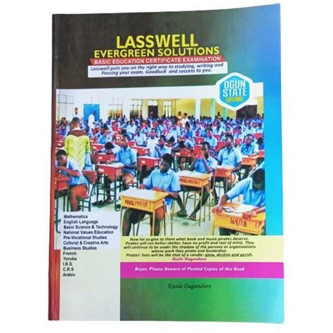 Generic Latest 2024 Lasswell Evergreen Solutions Jssce Bece Neco