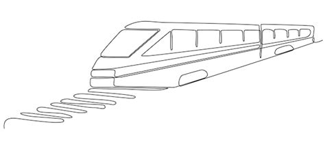 Passenger Train Drawing