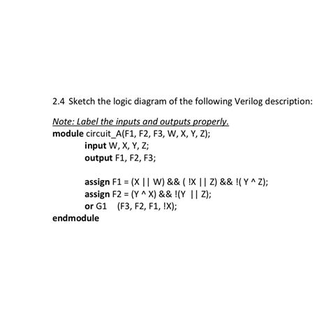 solved 2 4 ﻿sketch the logic diagram of the following