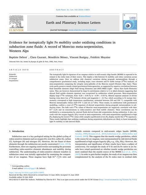 Pdf Evidence For Isotopically Light Fe Mobility Under Oxidising