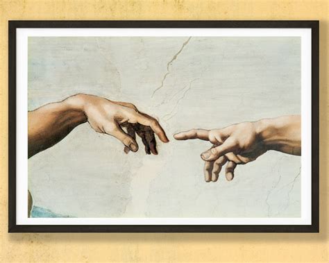 Michelangelo Hands Of God And Adam Detail From The Creation Of Adam
