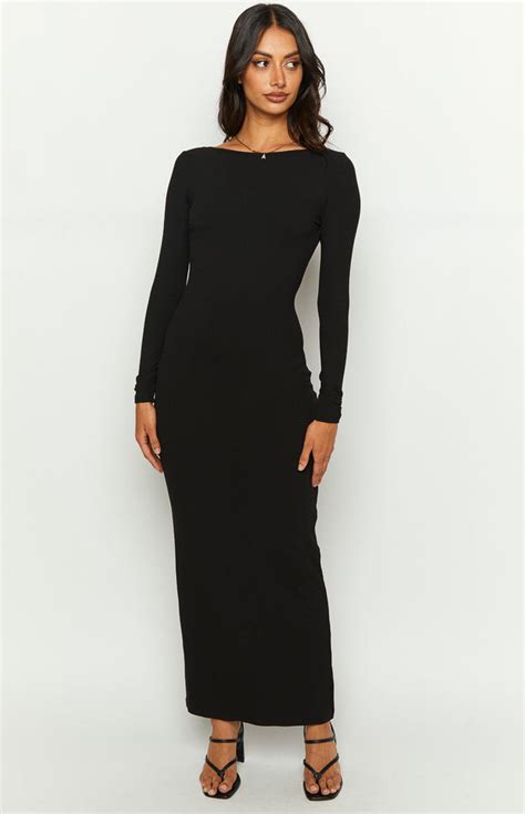 Long Black Casual Dresses