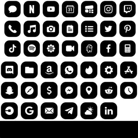 Social Media Collection Vector Design Images Social Media Black Icons Collection Social Icons