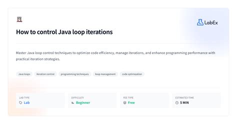 How To Control Java Loop Iterations Labex