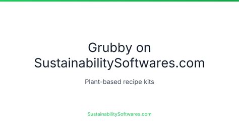 Grubby Sustainability Software