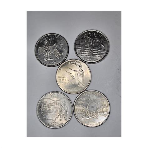 5 State Quarters Ohio Missouri Hawaii Kentucky Mass From Us Mint
