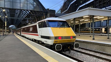 British Rail Class 91 Unit Number 91130 Electric Locomotive With An