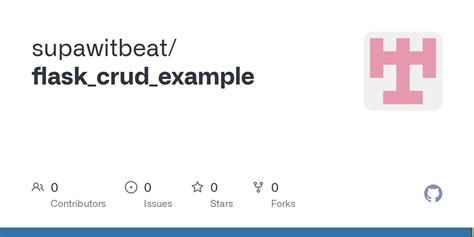 Github Supawitbeatflaskcrudexample
