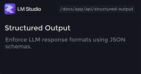 Structured Output Lm Studio Docs Structured Output Lm Studio Docs