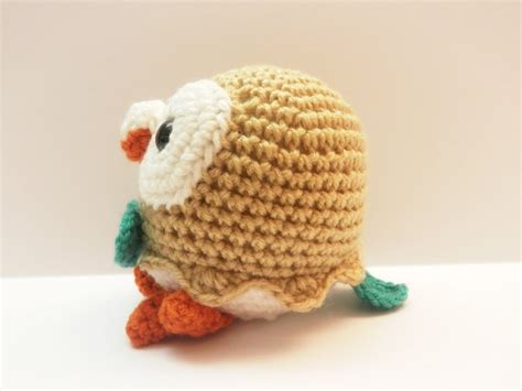 Crochet Rowlet Inspired Chibi Pokemon Starter Etsy