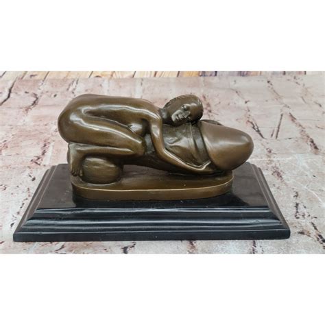 Bloomsbury Market Erotic Surrealist Bronze Sculpture Of Nude Woman