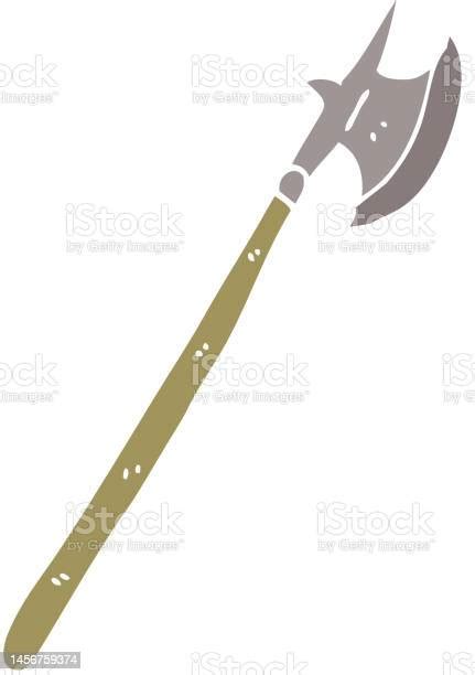 Cartoon Doodle Medieval Halberd Stock Illustration Download Image Now