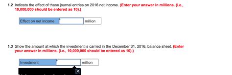 Problem 12 11 Fair Value Option Equity Method