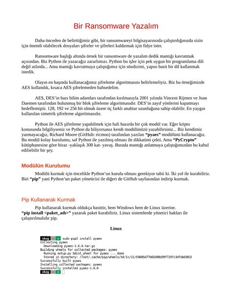 Bir Ransomware Yazalım Part 1 Python Yazbel Forumu