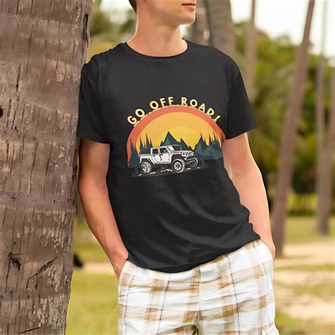 Black Go Off Road Tee Adventure Seeker Tee Outdoor Enthusiast Shirt