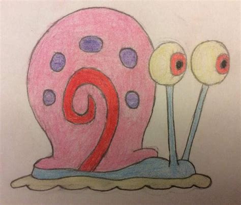 My Drawing Of Gary From SpongeBob SquarePants Art Amino