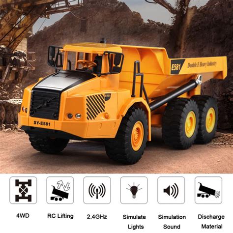 4wd Rc Car 24g 6ch Dump Truck Engineering Construction Loading Dump