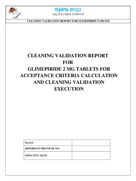 Fillable Online Analytical Method Validation For Cleaning Validationpdf