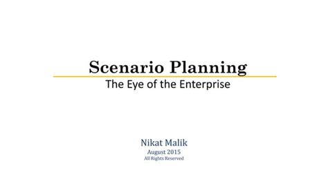 Scenario Planning Workshop Presentationpdf