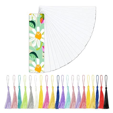 Bulk Blank Sublimation Bookmark With Tassels Double Sided Printable