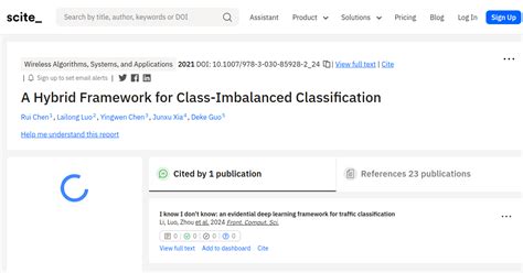 a hybrid framework for class imbalanced classification