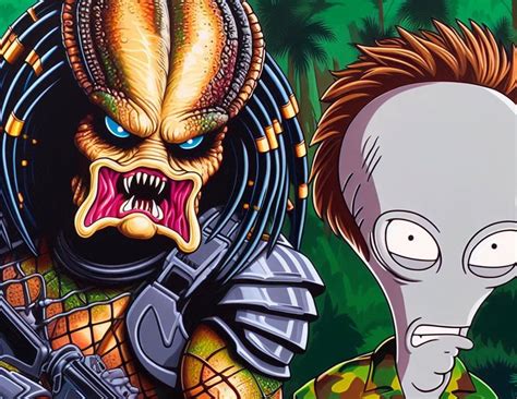 American Dad Roger Chased By Predator By Murloc1989 On Deviantart
