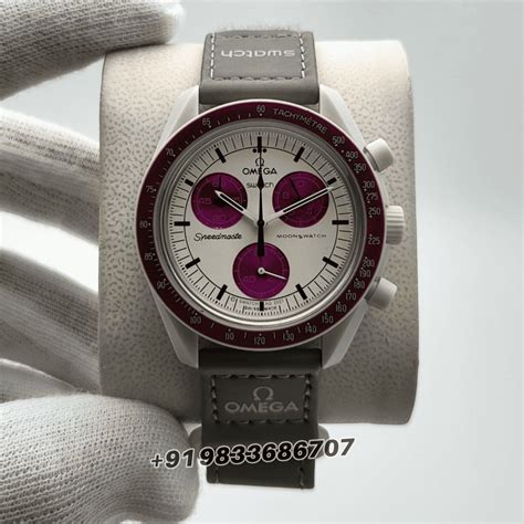 Omega Speedmaster Swatch Moonswatch Mission To Pluto Chronograph White