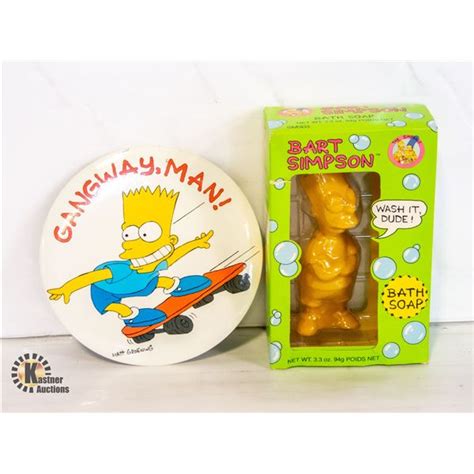 1989 Bart Simpson Soap And Button