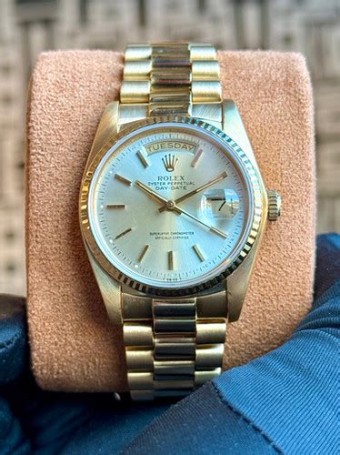 1984 Collector Set Rolex Day Date 36 Silver” 18k Solid Yellow Gold