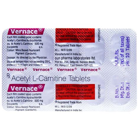 Vernace Tablet 10s Price Uses Side Effects Composition Apollo
