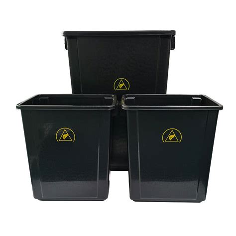 Pp Plastic Black Smt Electrostatic Cleanroom Tool Box Trash Can