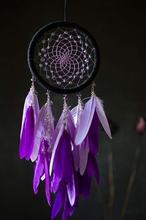 Gradient Dream Catcher Purple Dreamcatcher With Teardrop Sparkling