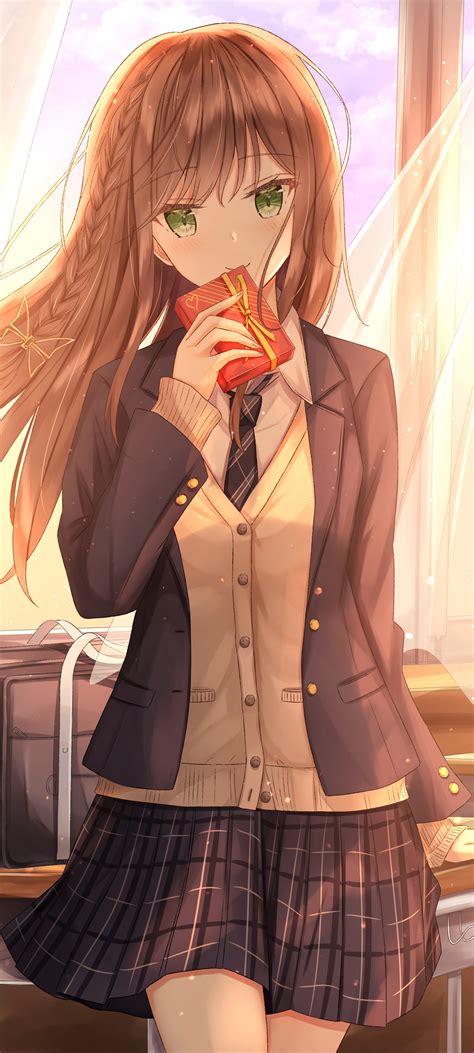 放学 班级教室 女孩 长发 动漫美女手机壁纸phone高清大图彼岸桌面