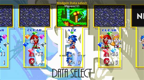 Modgen Data Select Mod For Sonic 3 A I R S3air Mods